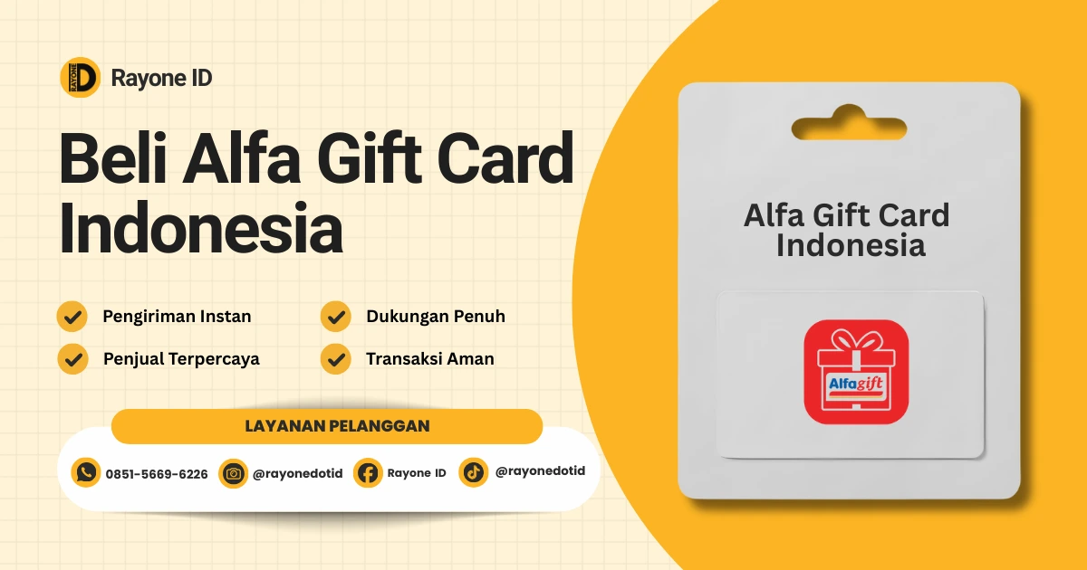 Beli Alfa Gift Card Indonesia | Rayone ID